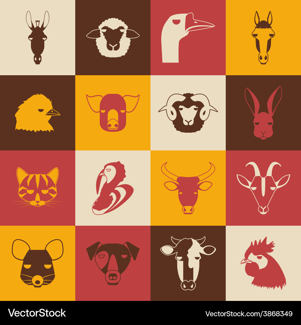 Farm animals Royalty Free Vector Image - VectorStock