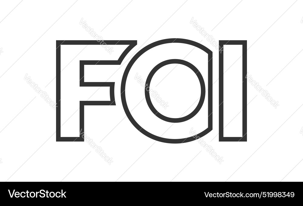 Foi logo design template with strong and modern Vector Image