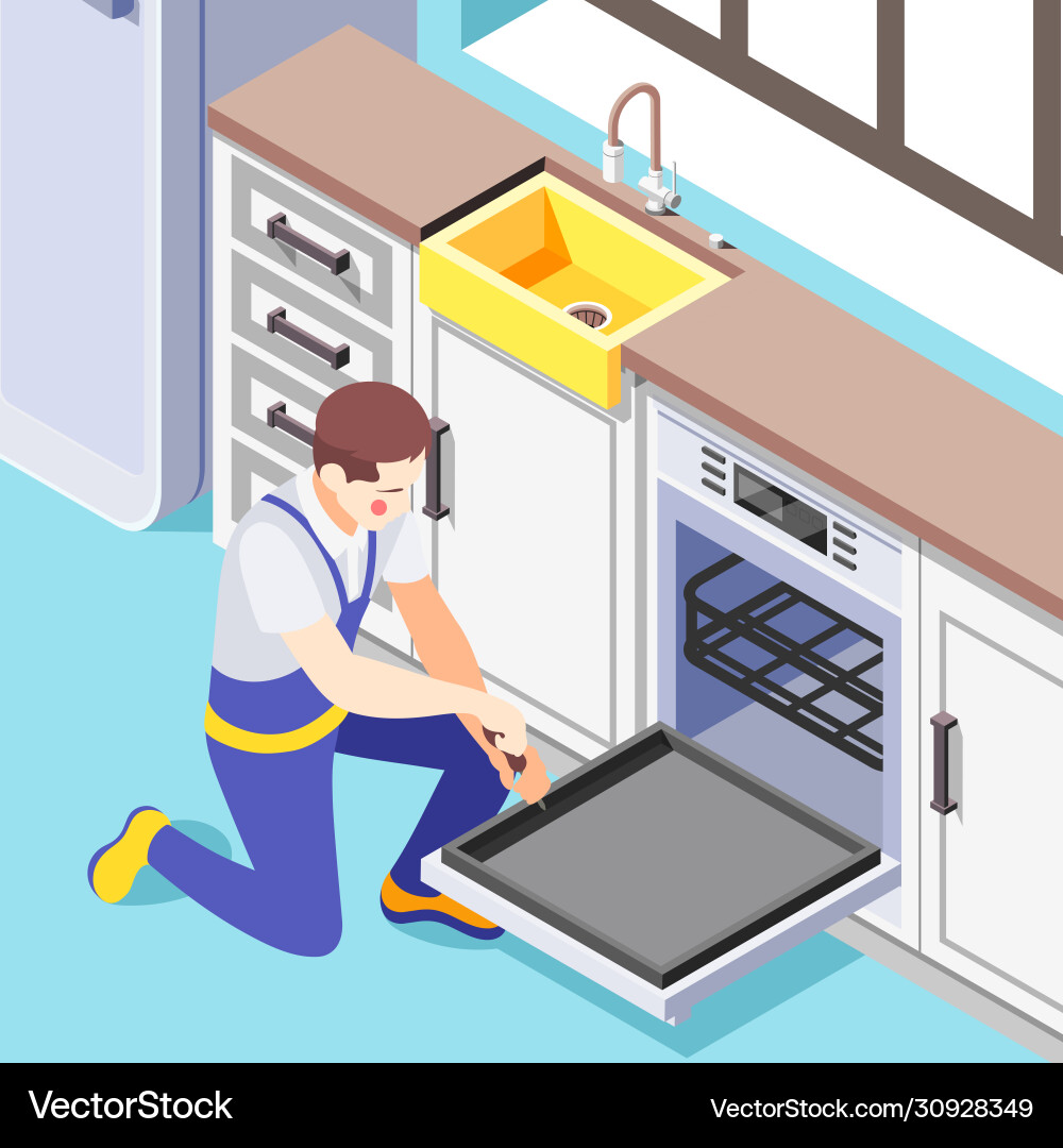 Home appliance repair background Royalty Free Vector Image