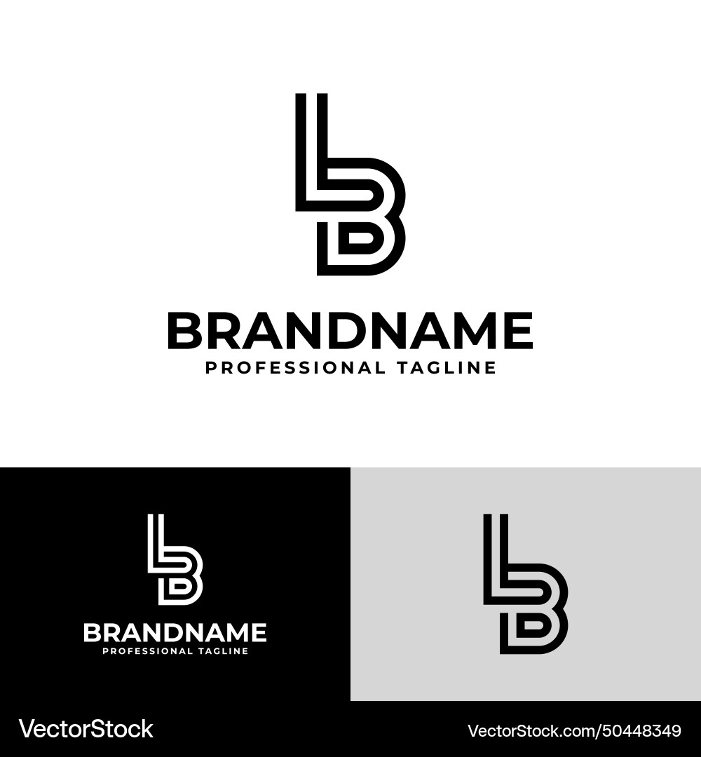 Modern initials lb logo suitable for business Vector Image