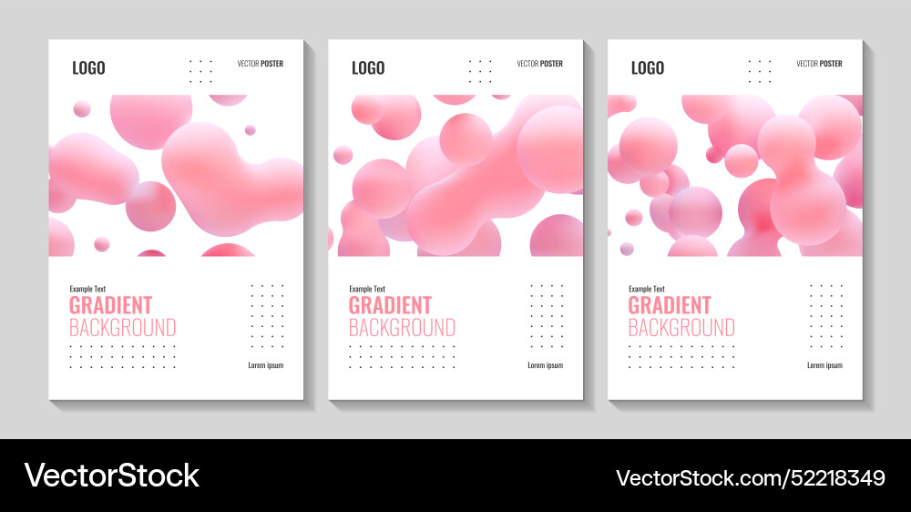 Pink liquid elements set Royalty Free Vector Image