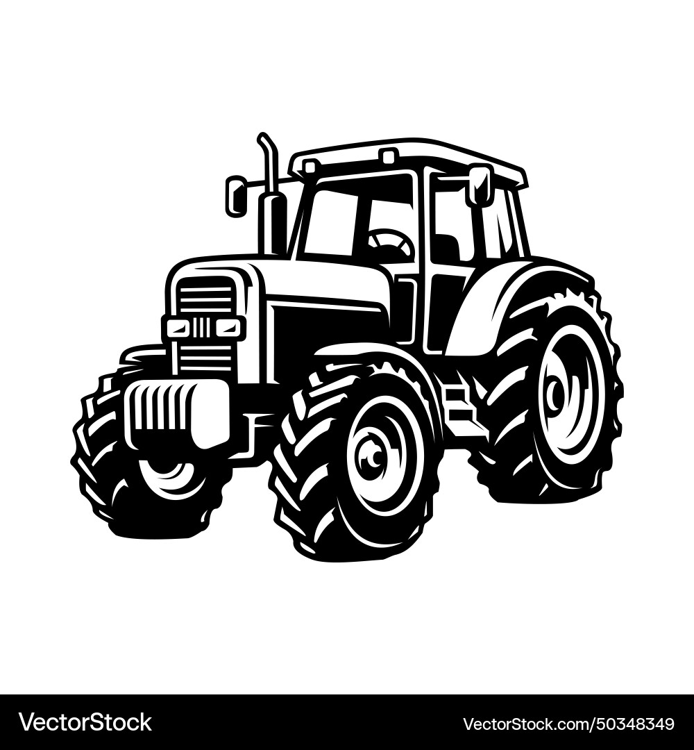 Tractor Silhouette Royalty Free Vector Image - VectorStock