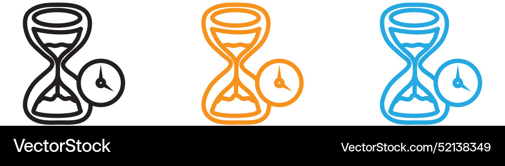 Wait logo set collection for web app ui Royalty Free Vector