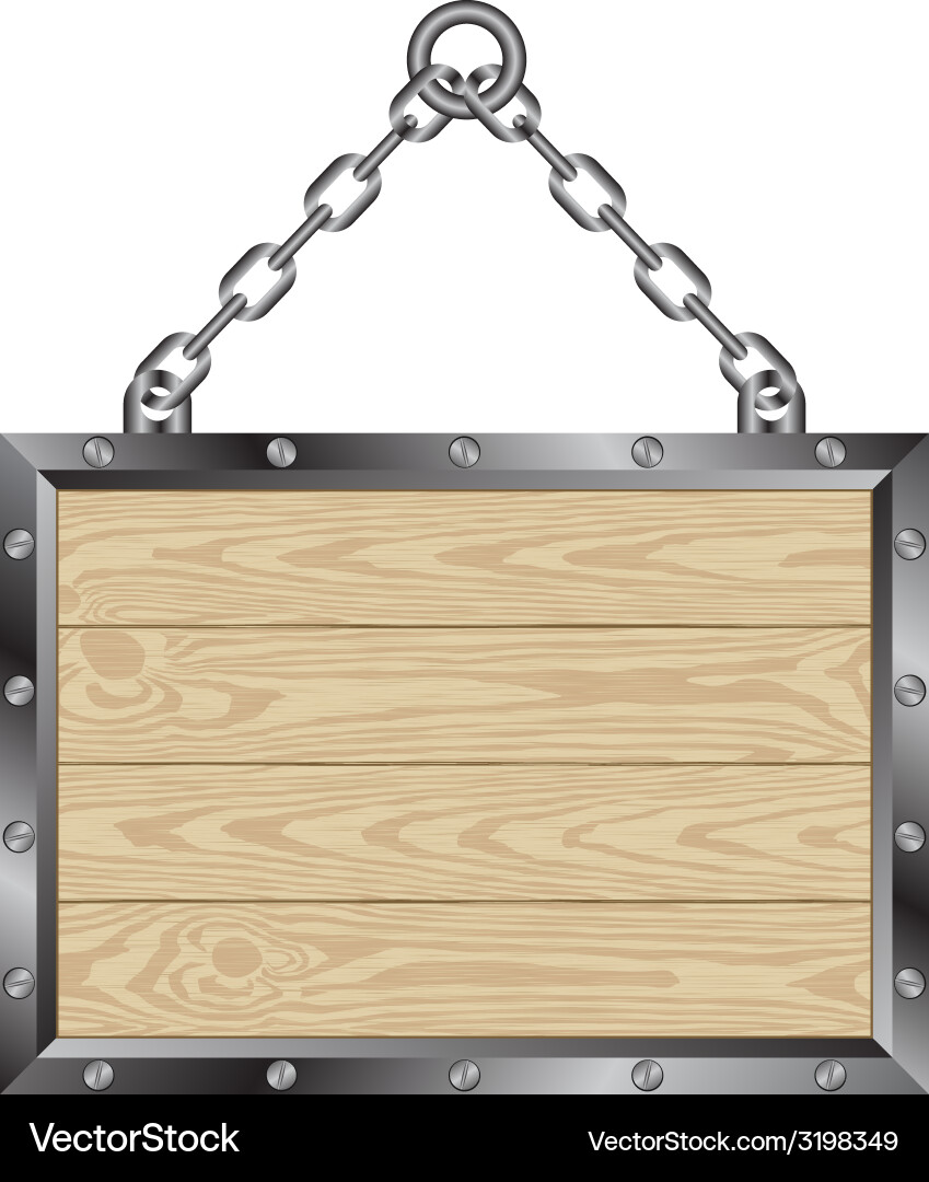 Wooden plaque Royalty Free Vector Image - VectorStock