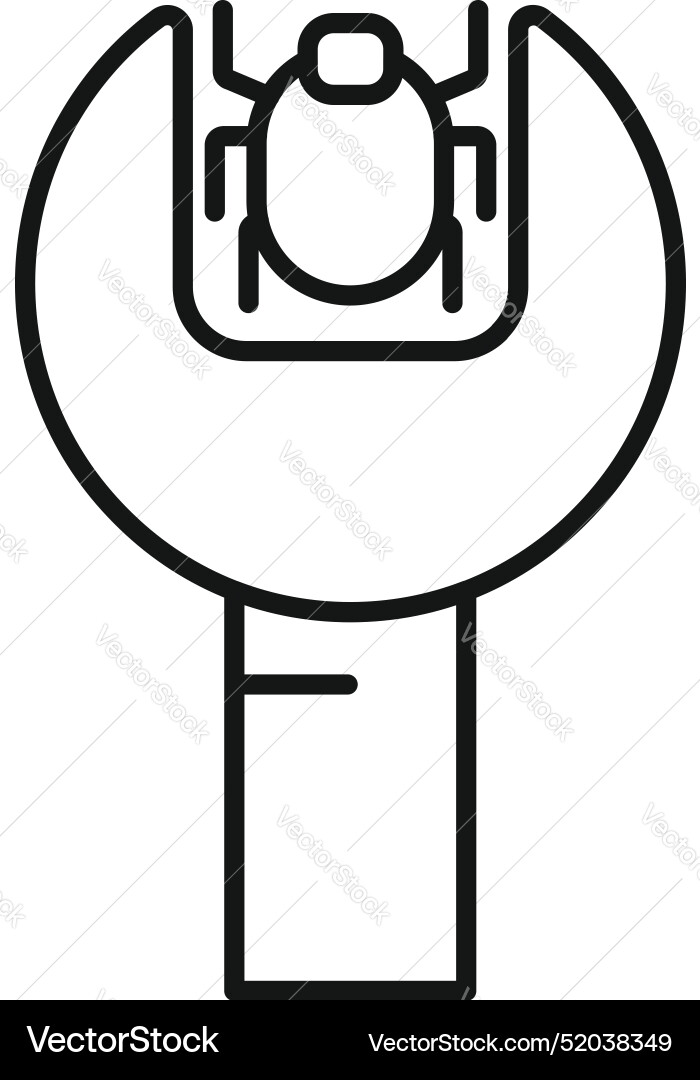 Wrench Holding Bug Fixing Software Icon Royalty Free Vector