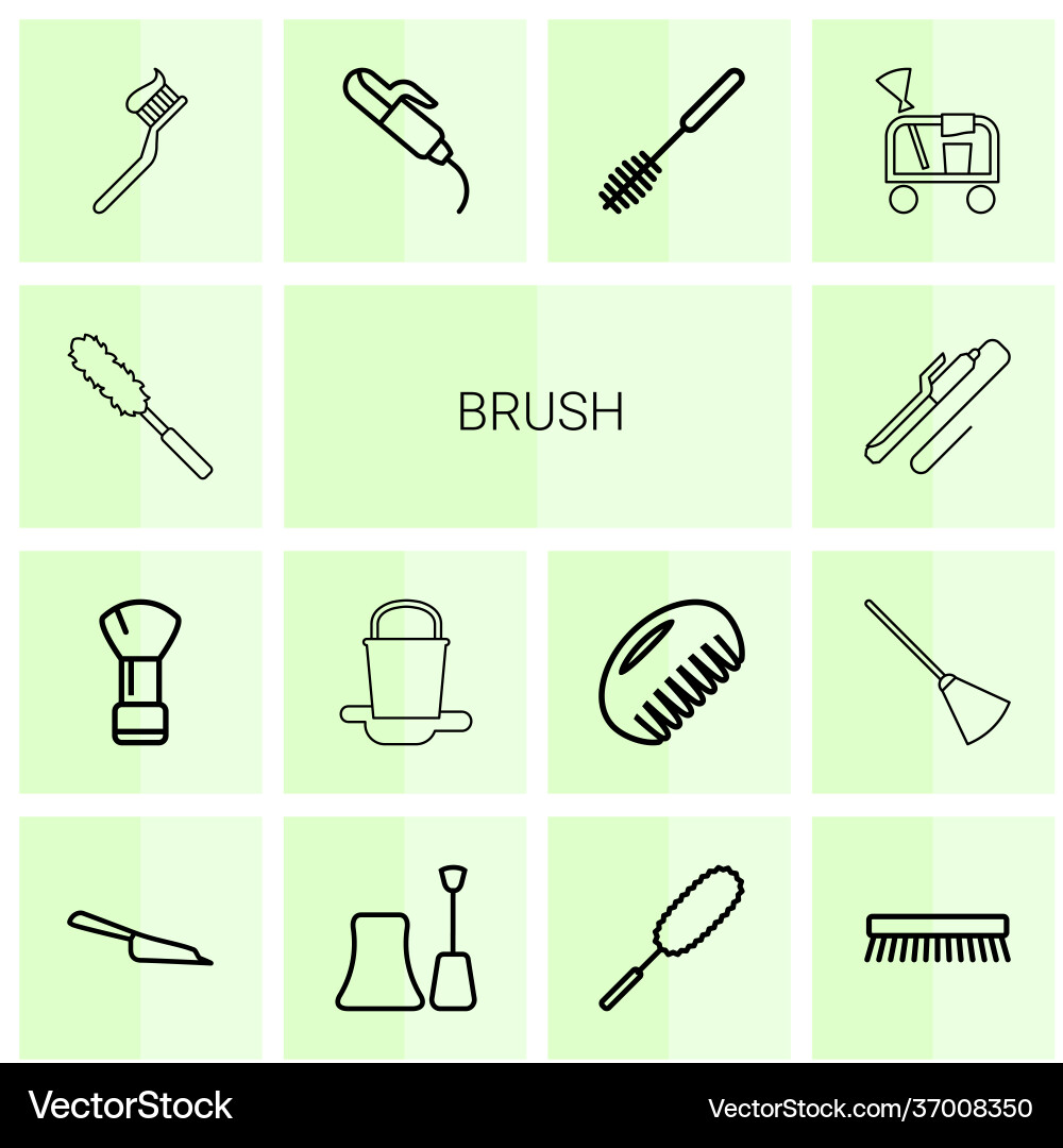 14 brush icons Royalty Free Vector Image - VectorStock