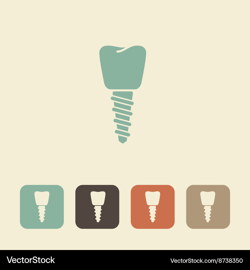 A dental implant Royalty Free Vector Image - VectorStock