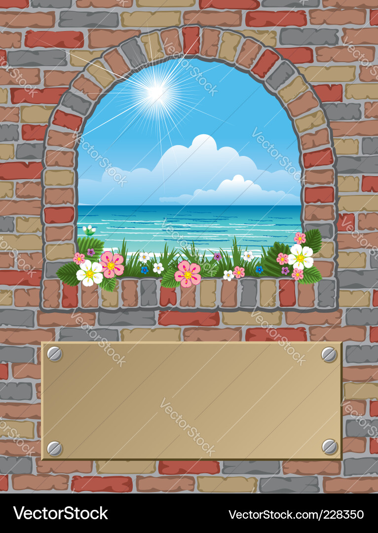 Arch window Royalty Free Vector Image - VectorStock