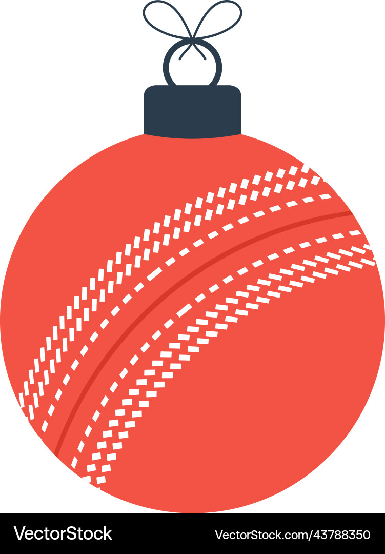 Cricket christmas ball Royalty Free Vector Image