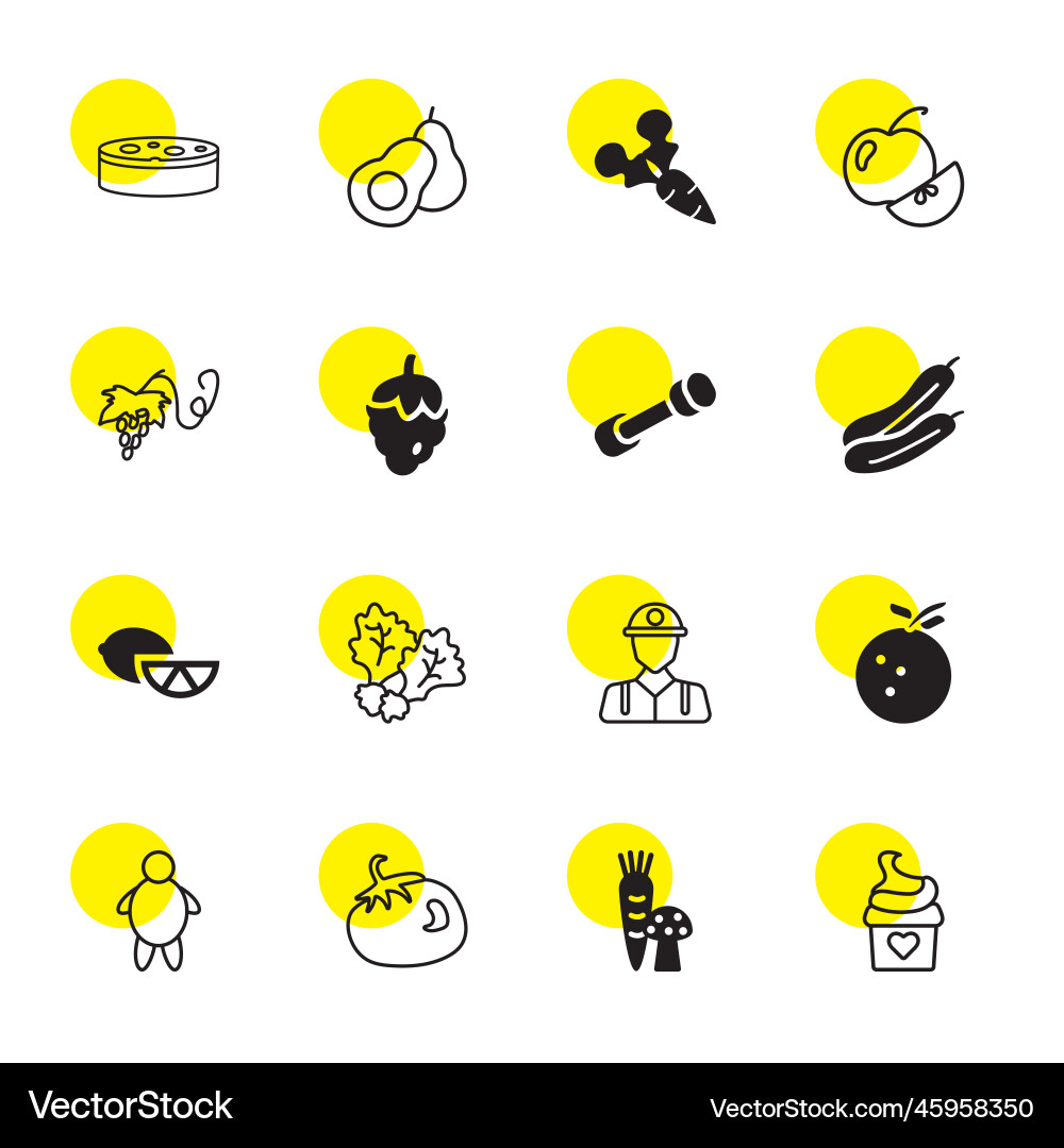 Diet icons Royalty Free Vector Image - VectorStock