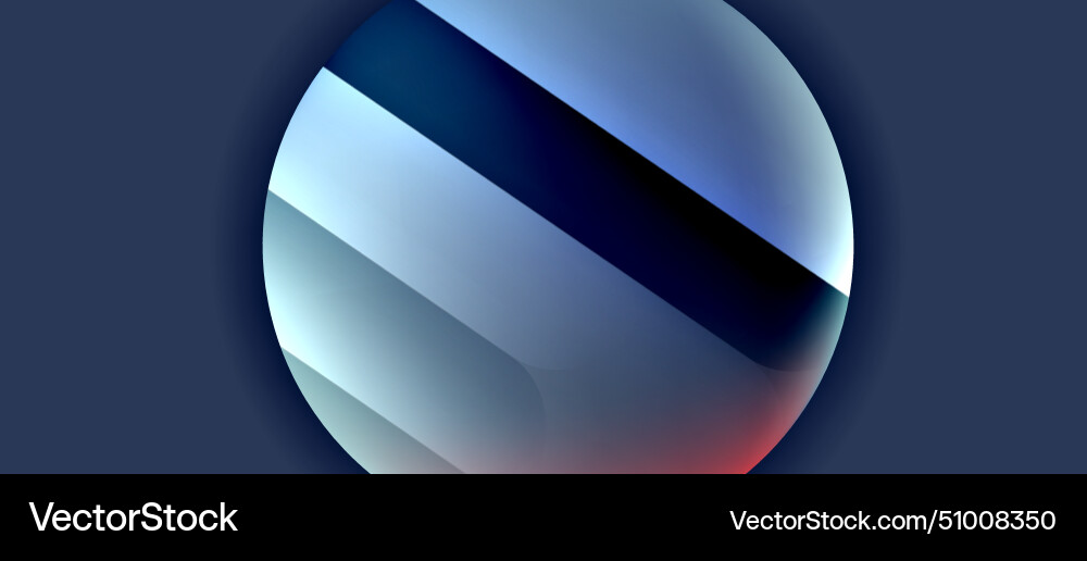 Electric blue circle ball on dark background Vector Image