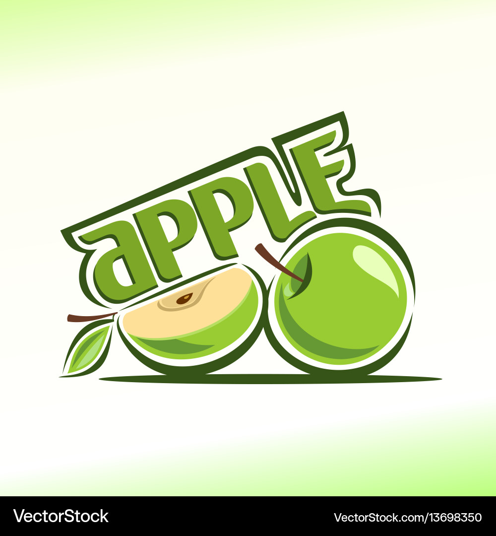 Green apple Royalty Free Vector Image - VectorStock