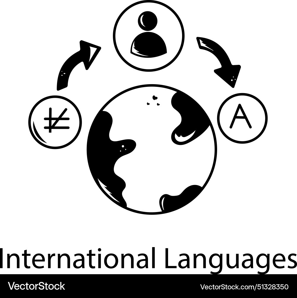 International languages Royalty Free Vector Image