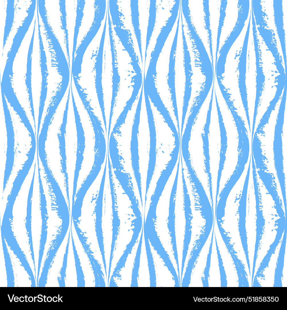 Ogee pattern blue white brush background Vector Image