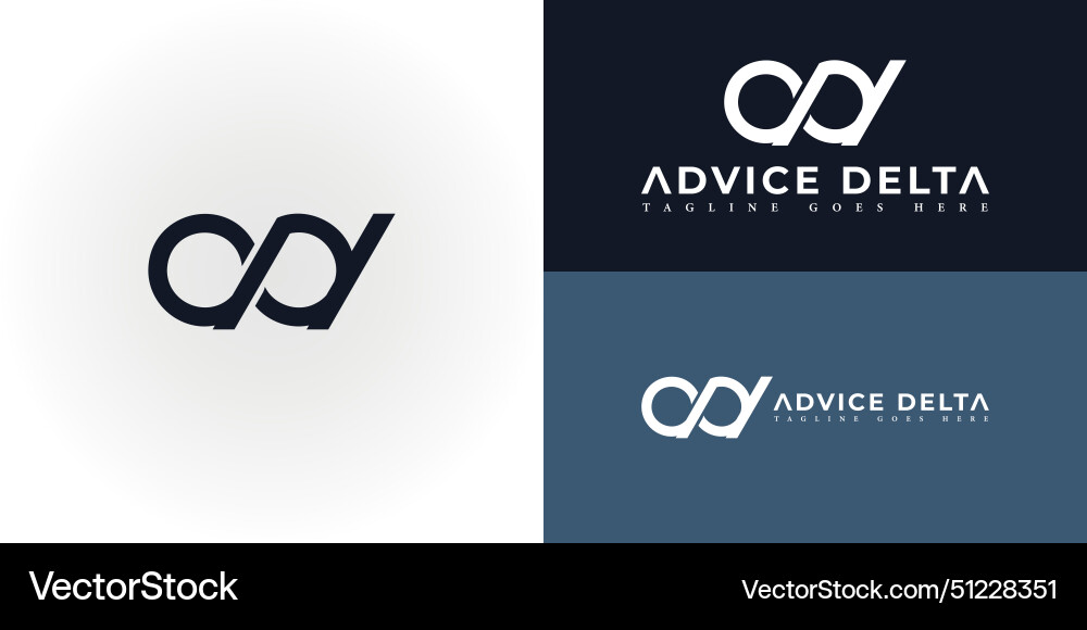 Abstract initial lowercase letter ad or da logo Vector Image