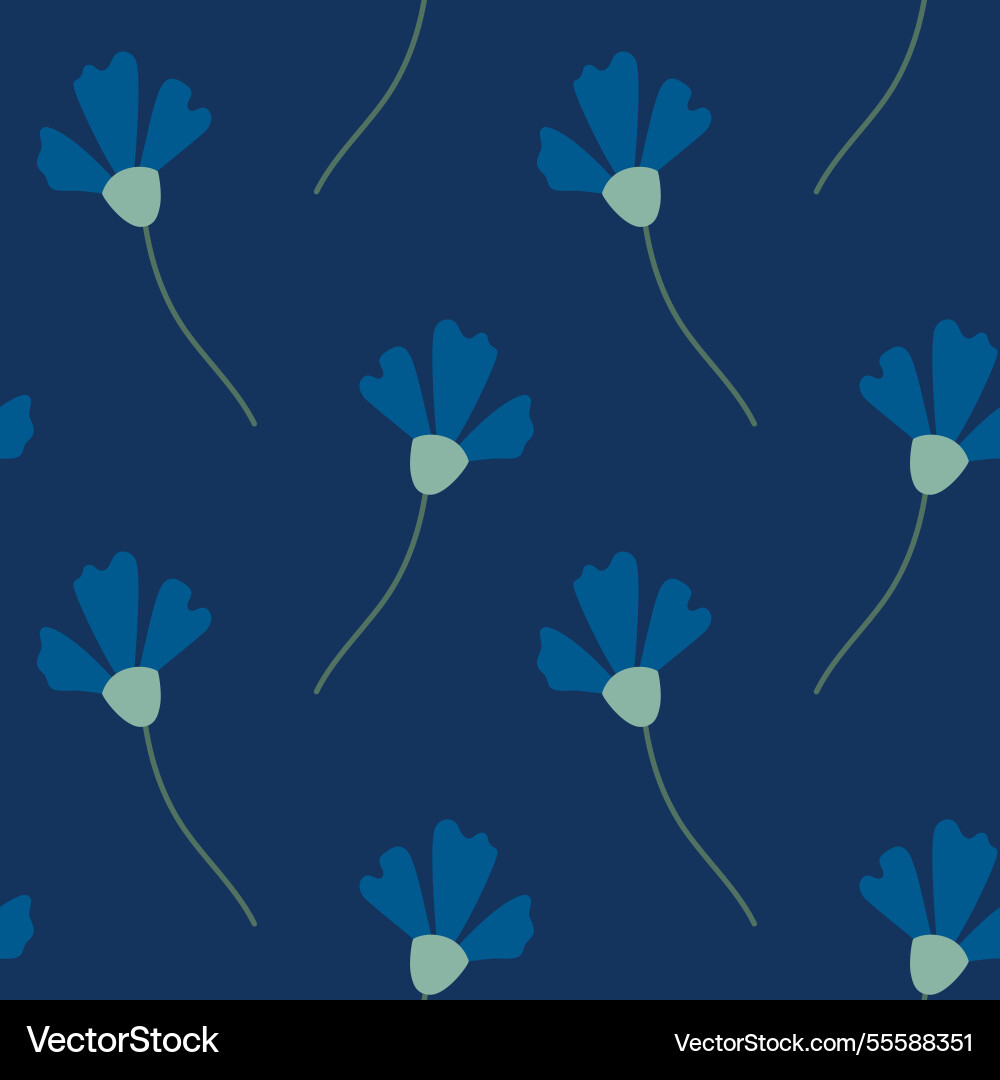 Cornflower seamless pattern flower of knapweed Vector Image