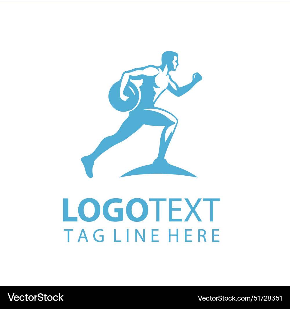 Running man logo Royalty Free Vector Image - VectorStock