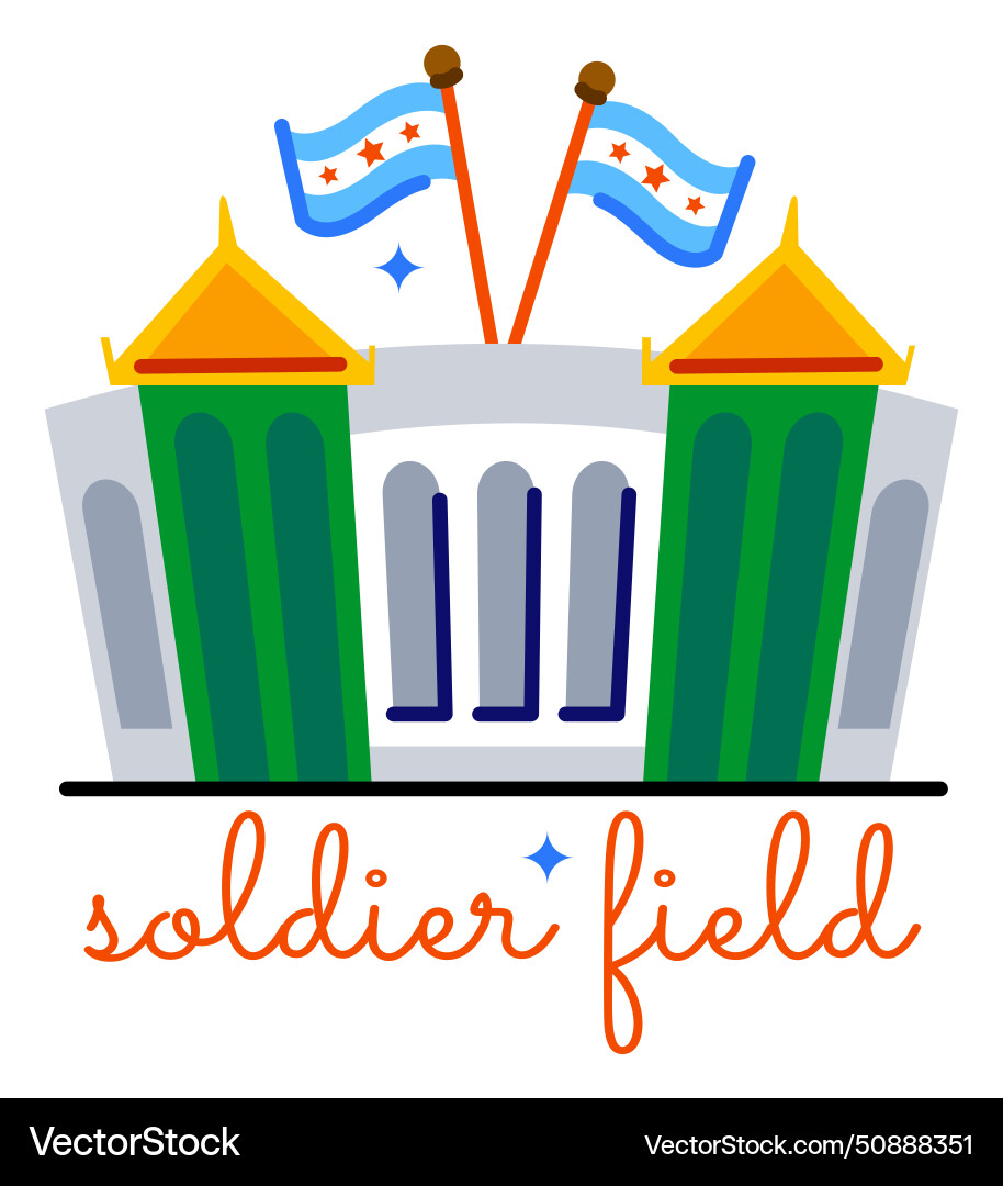 Soldier field Royalty Free Vector Image - VectorStock