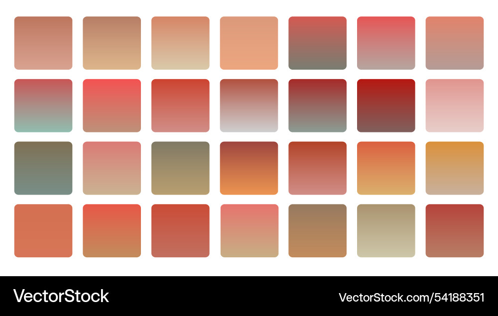 Stilvolle Herbstfarbe Gradienten-Set Lizenzfreier Vektor