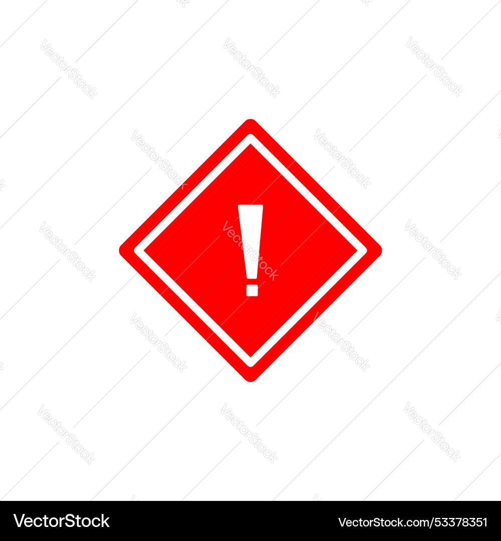 Warning sign with exclamation point Royalty Free Vector