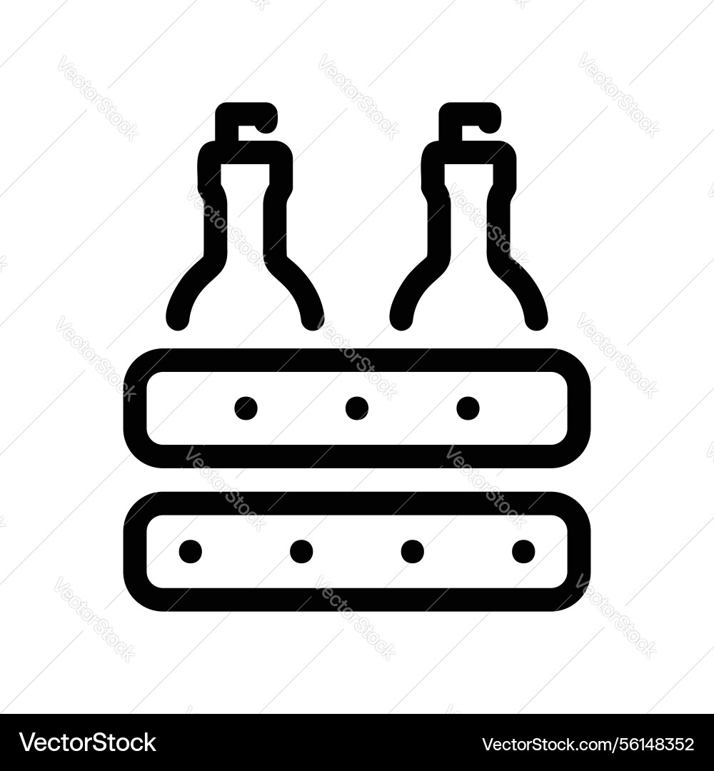 A clean pictogram focused on topic wine box Vector Image