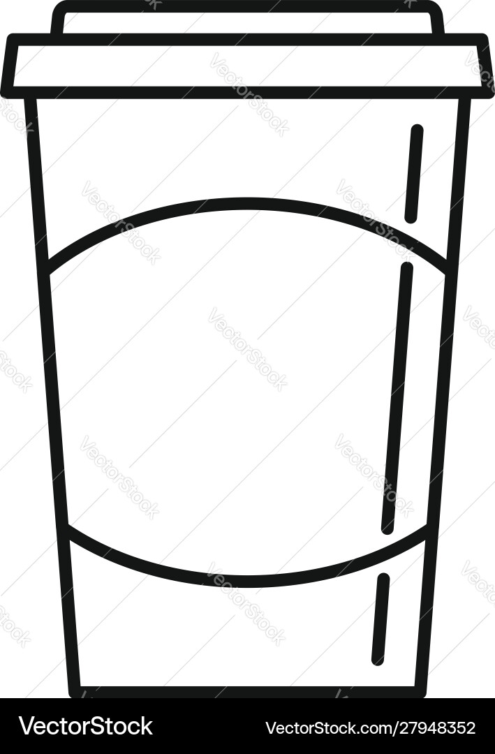 Coffee addiction icon outline style Royalty Free Vector