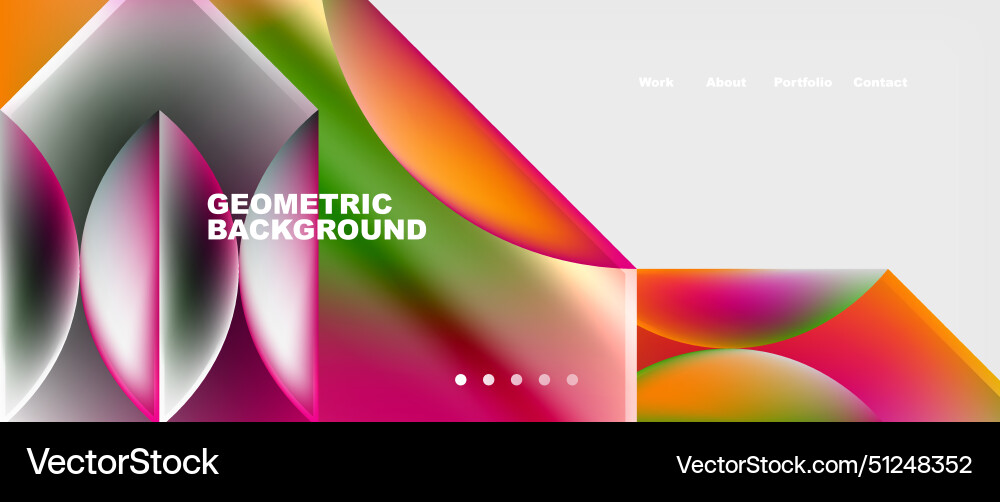 Colorful gradients with abstract geometric shapes Vector Image