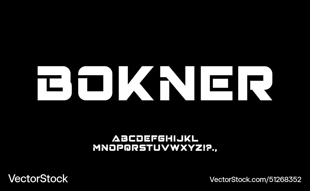 Futuristic technology font typeface Royalty Free Vector