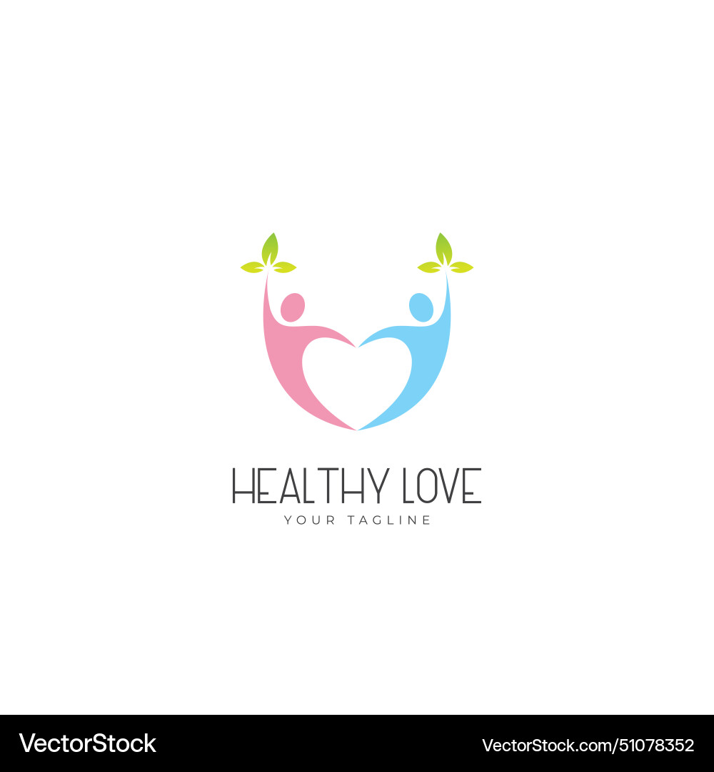 Healthy relationships logo design symbol Vector Image