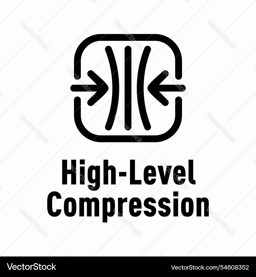 Zeichen der Kompression auf hohem Niveau Vektorbild