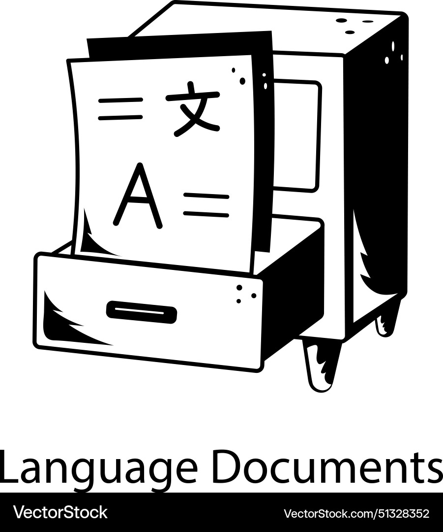 Language document Royalty Free Vector Image - VectorStock