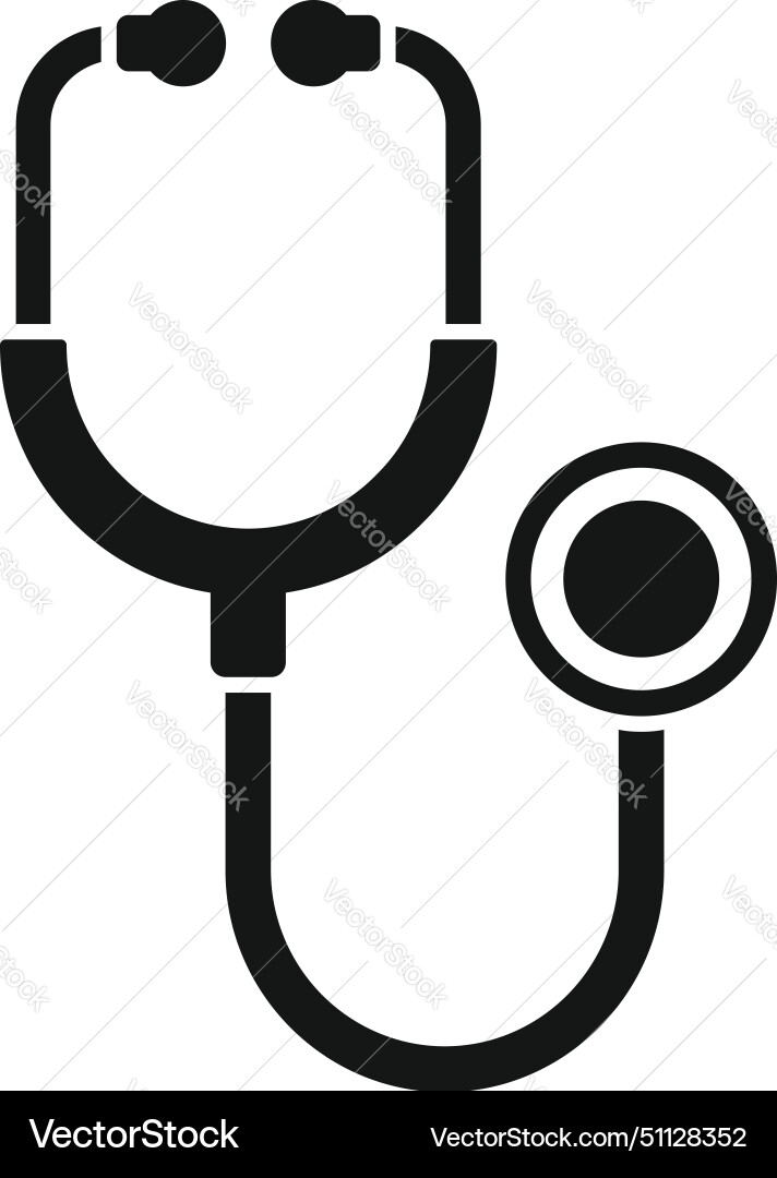 Medical stethoscope icon simple medical Royalty Free Vector