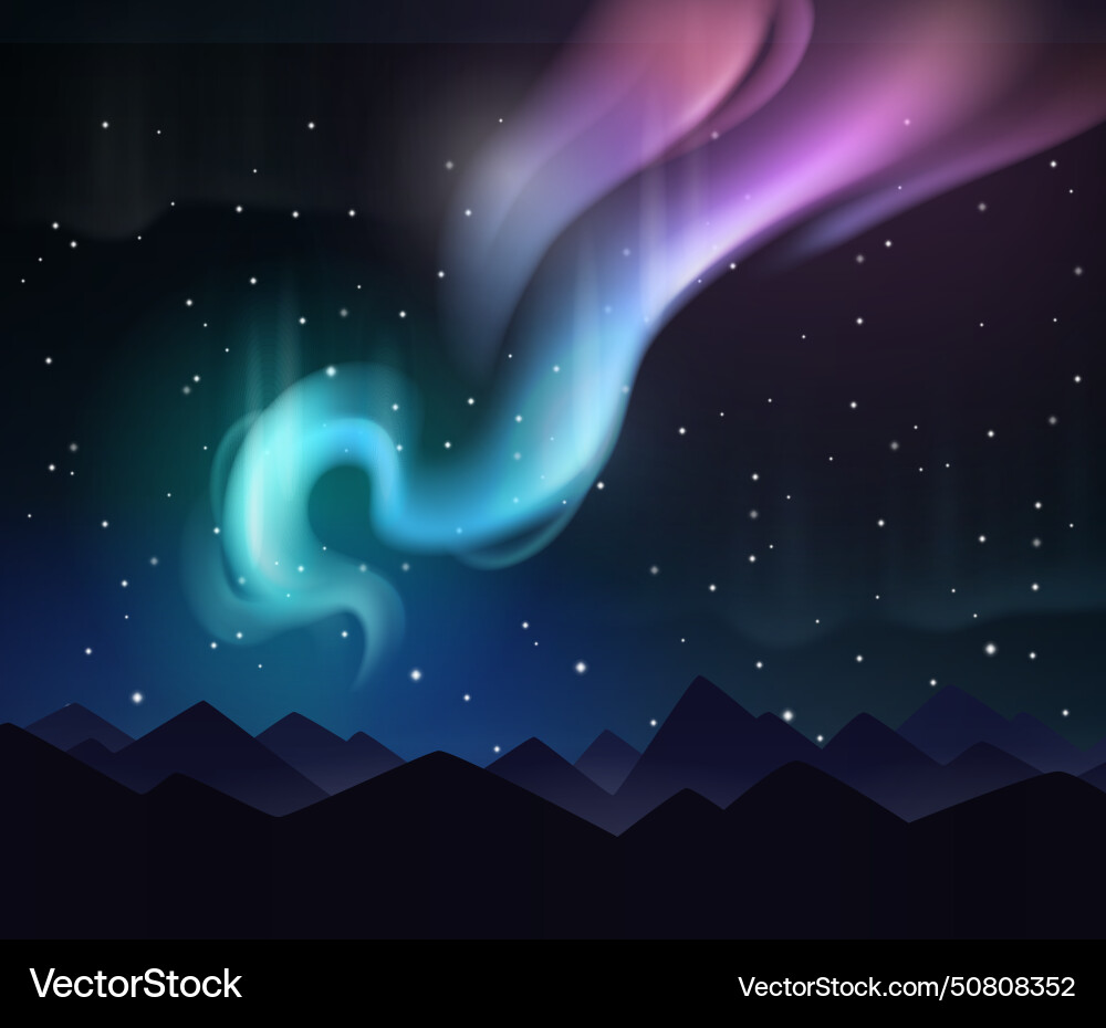 Northern lights Royalty Free Vector Image - VectorStock
