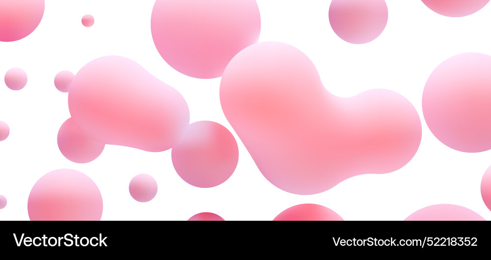 Pink liquid elements set Royalty Free Vector Image