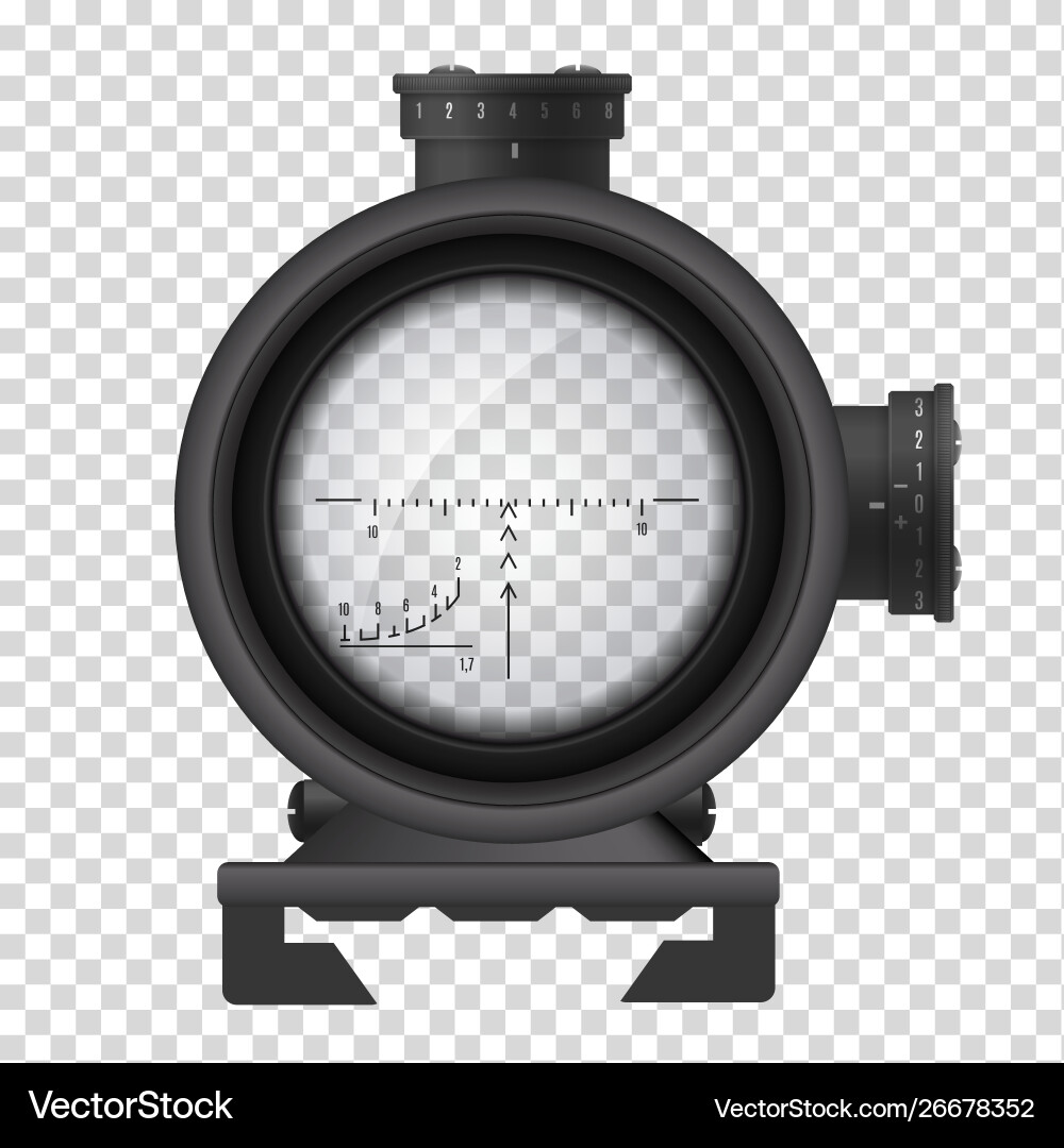 Realistic sniper scope weapon accuracy and aim Vector Image