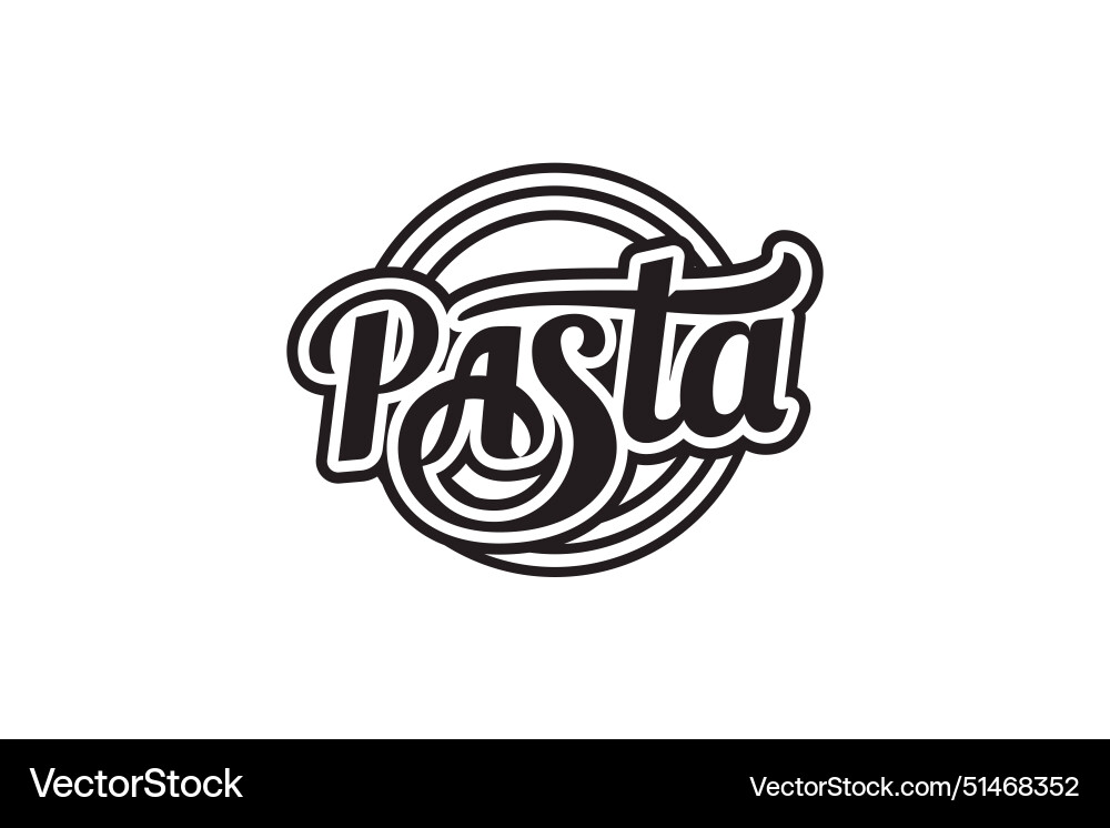 Retro Pasta Logo Royalty Free Vector Image - VectorStock