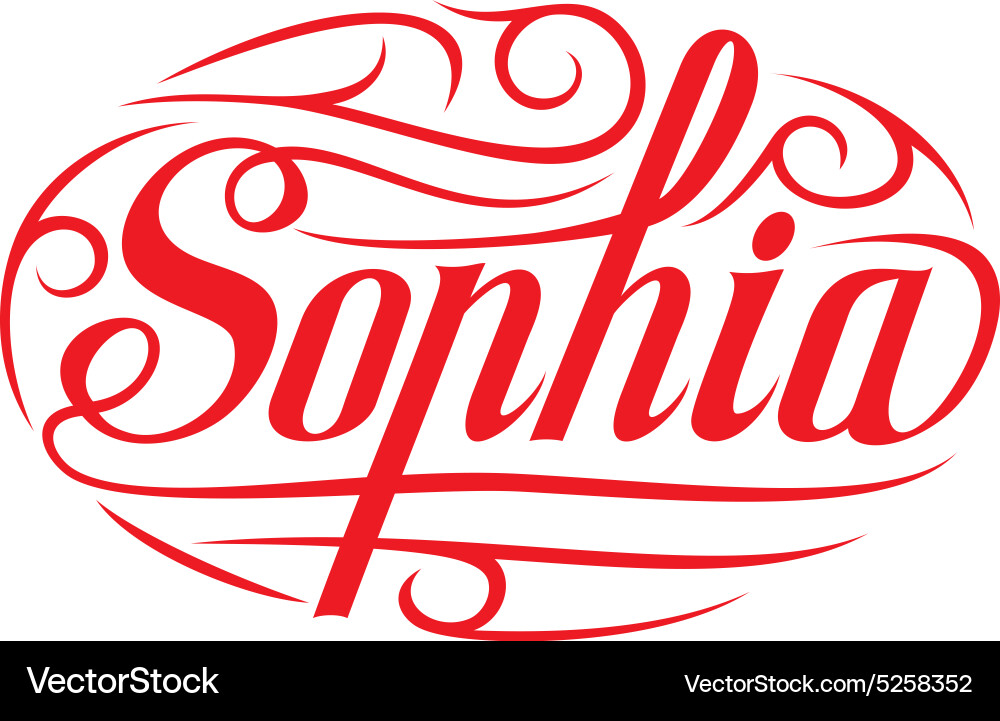 Sophia floral name Royalty Free Vector Image - VectorStock