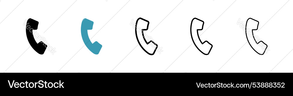 Telephone icon set Royalty Free Vector Image - VectorStock