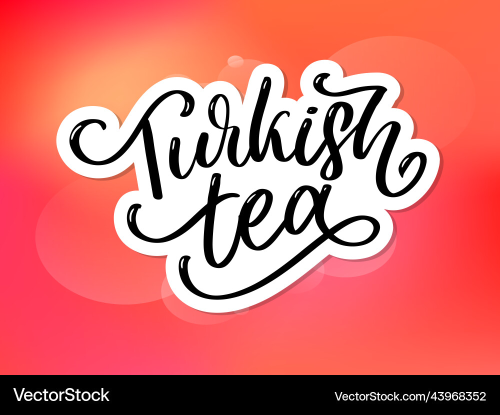 Turkish traditions of tea ceremony time Royalty Free Vector