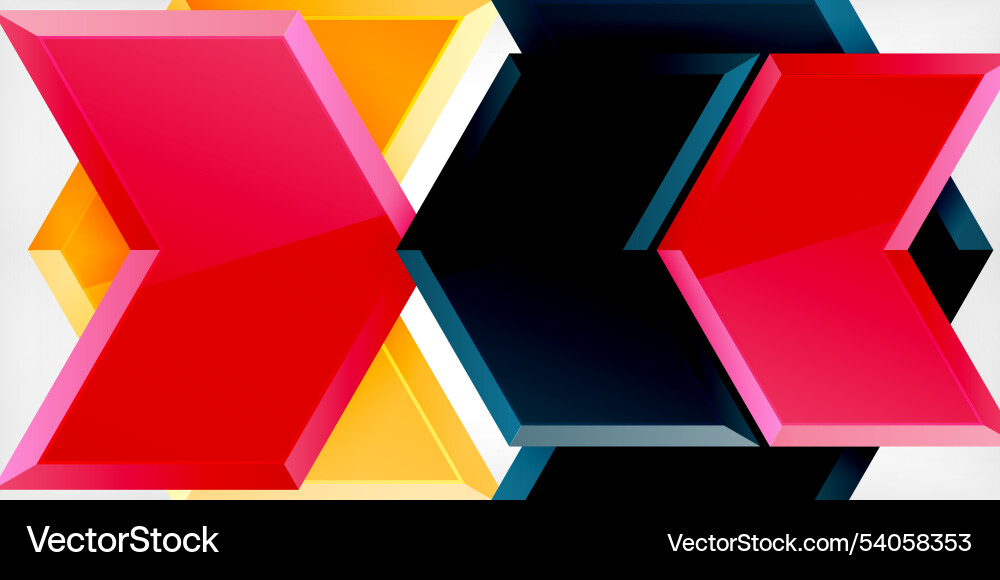 3d arrow techno design template Royalty Free Vector Image