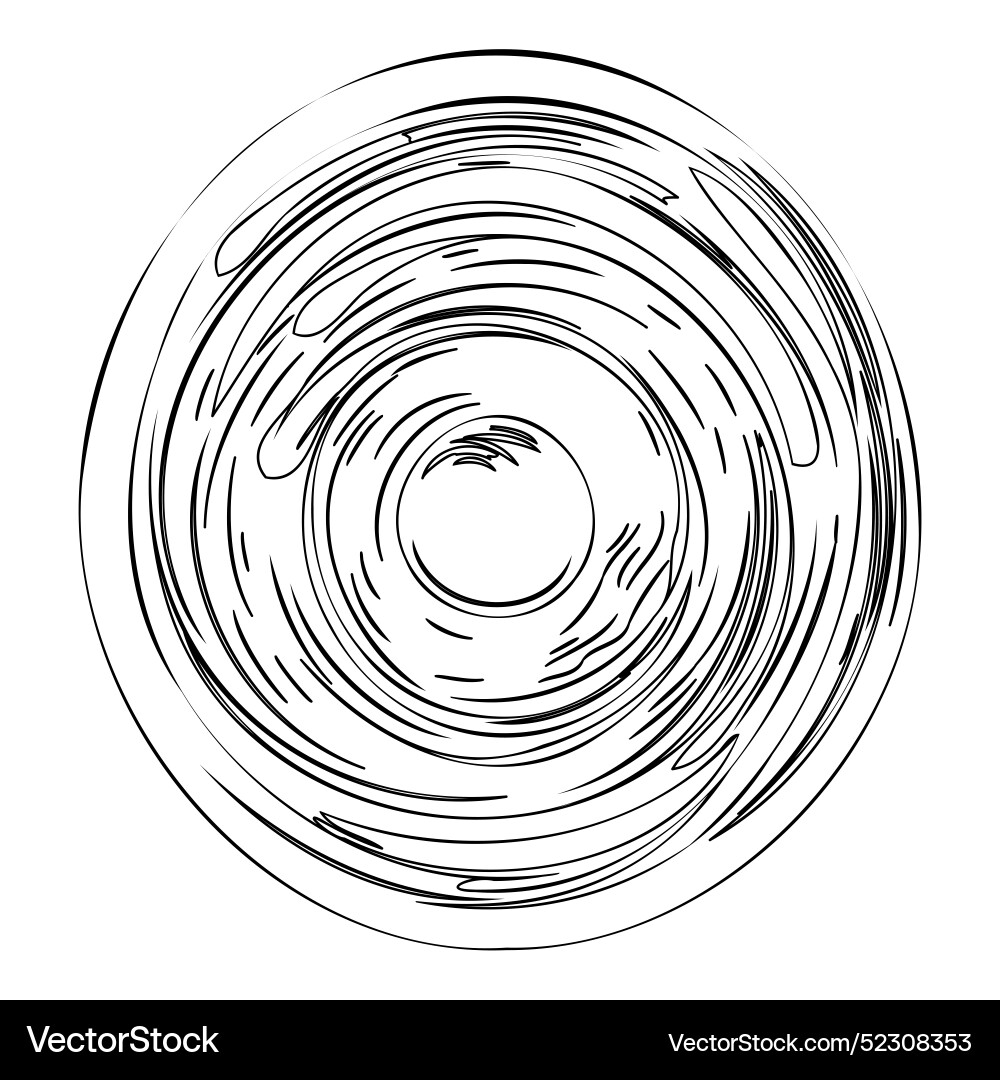 Black hole outline sketch Royalty Free Vector Image