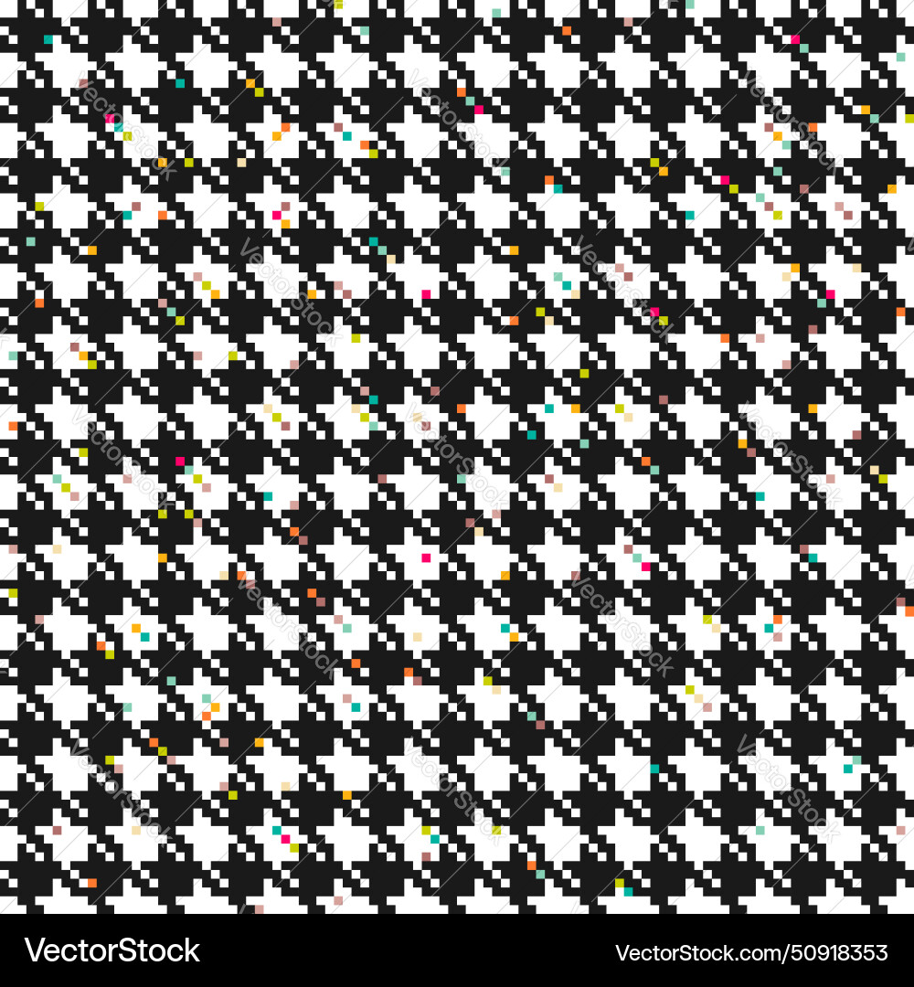 Classic black and white houndstooth pattern Vector Image