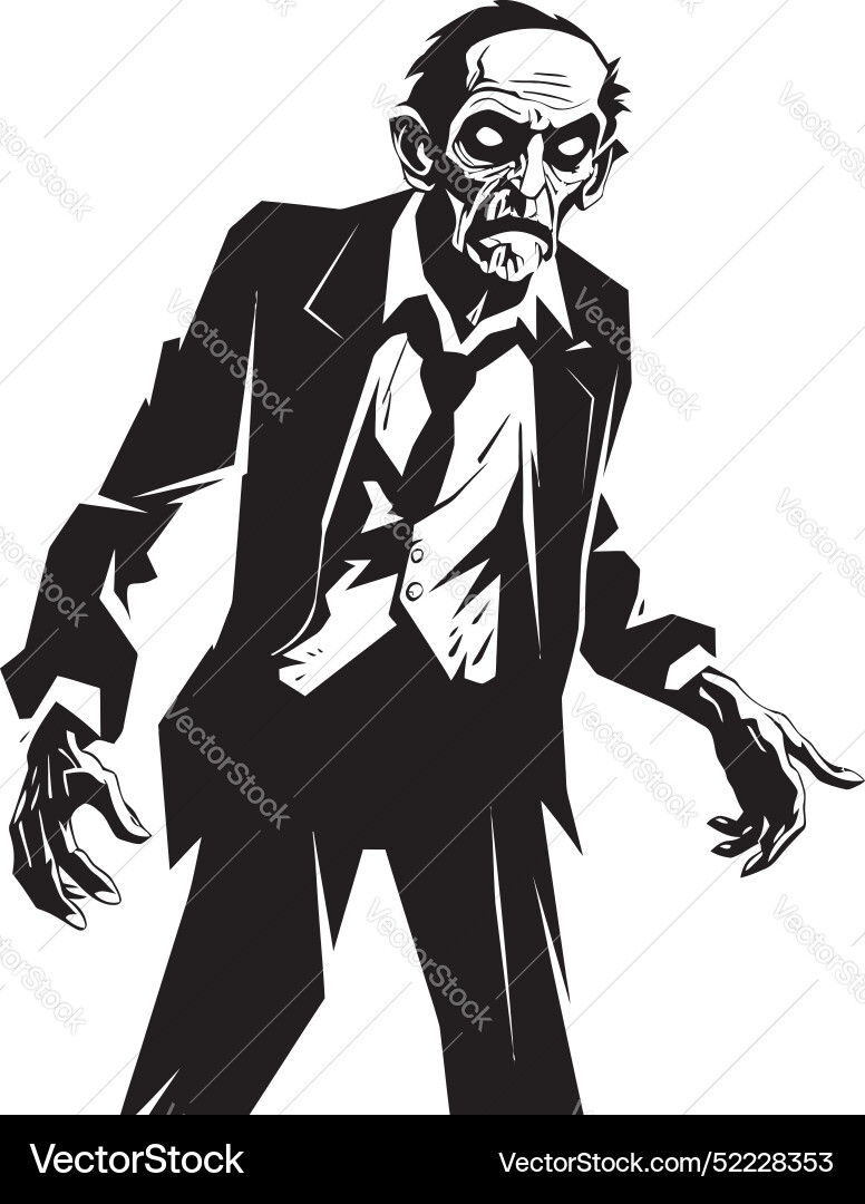 Grim ghoul iconic symbol capturing Royalty Free Vector Image