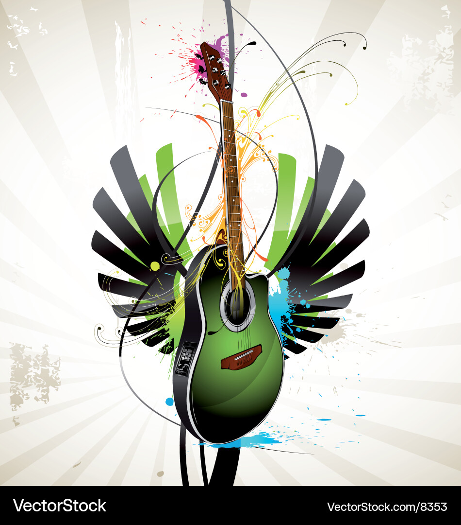 Guitar Royalty Free Vector Image - VectorStock
