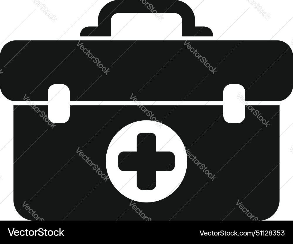 Medical first aid box icon simple Royalty Free Vector Image