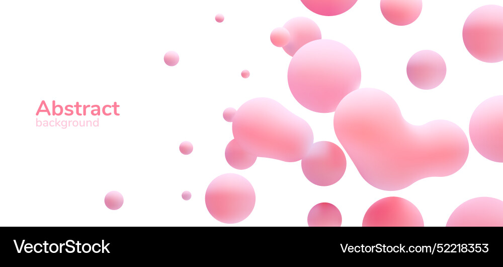 Pink liquid elements set Royalty Free Vector Image