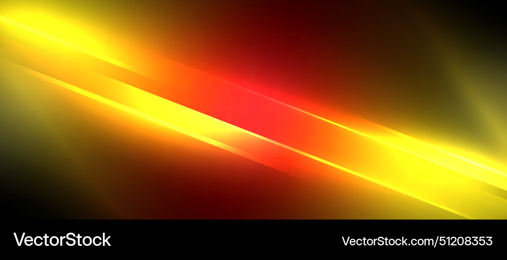Red and amber lights illuminate the sky during Vector Image