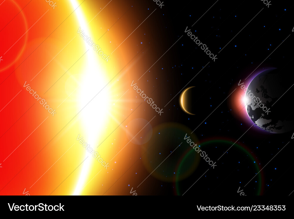 Solar eclipse Royalty Free Vector Image - VectorStock