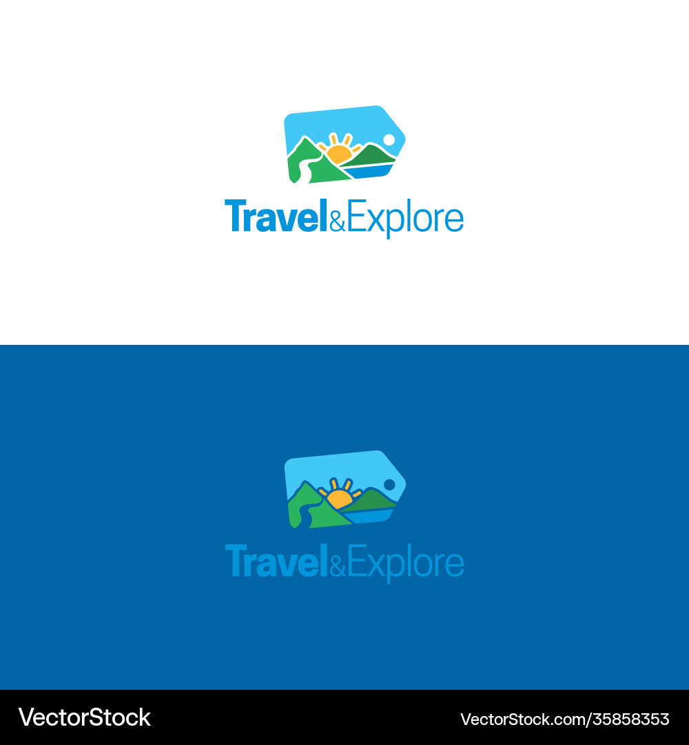 Travel and explore icon logo Royalty Free Vector Image