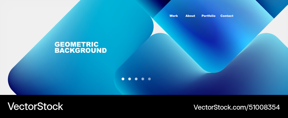 Electric blue squares on white background Vector Image